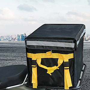 BigKing Food Delivery Box Rack Rear Grille,Electric Bicycle Delivery Box Rack Rear Grille 80kg Loading Seamless Steel Tube Universal for Motorcycle(Flat (53/43))