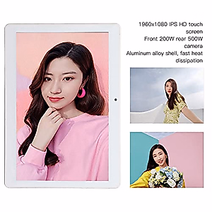10in Tablet, PC Dual SIM Dual Standby Call Tablet for Android 11, Octa Core Processor, Built in 2GB 32GB Memory(Expandable to 128GB), HD Touch Screen, Front 200W Rear 500W Camera, Support WIFI(Gold)