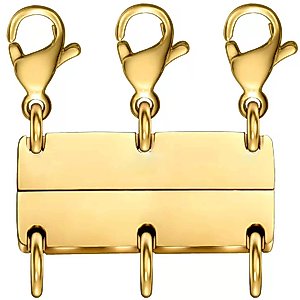 Dailyacc Layering Necklace Clasp,18 K Gold and Silver Separator for Stackable Necklaces