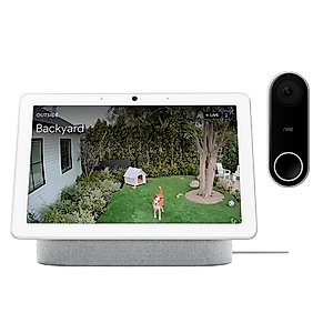 Google Nest Hello Doorbell (Wired) Wi-Fi Video Doorbell with 10/'' Touchscreen Bundle (Renewed), Max Chalk