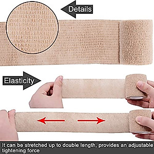 BQTQ 30 Rolls Self Adhesive Bandage Wrap 2 inch Self Adherent Wrap Tape Breathable Athletic Tape Stretch Sports Wrap Self Adhesive Wrap for Wrist Ankle Swelling Sprains(Rainbow Color)