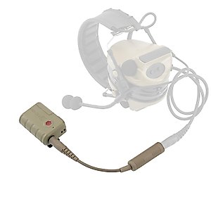 TACGZGJSM Tactical Headset Extension Line U174 plug PTT with Bluetooth，Compatible with Mobile Phone，for COMTAC, AMP,Sordin etc. series headsets. (Tan)