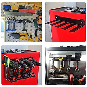 MUTUACTOR Power Drill Drivers Tool Holder,Magnetic Tool Holders,Garage Tool Storage Rack,Heavy Duty Floating Tool Shelf & Organizer,Stainless Steel Storage Organizer Holder,Perfect for Father’s Gift