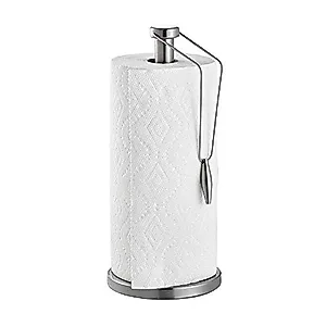 Alpine Countertop Paper Towel Holder Stand - Standing Paper Towel Holder Roll Dispenser for Kitchen Countertop & Bathroom (Steel- Arm)