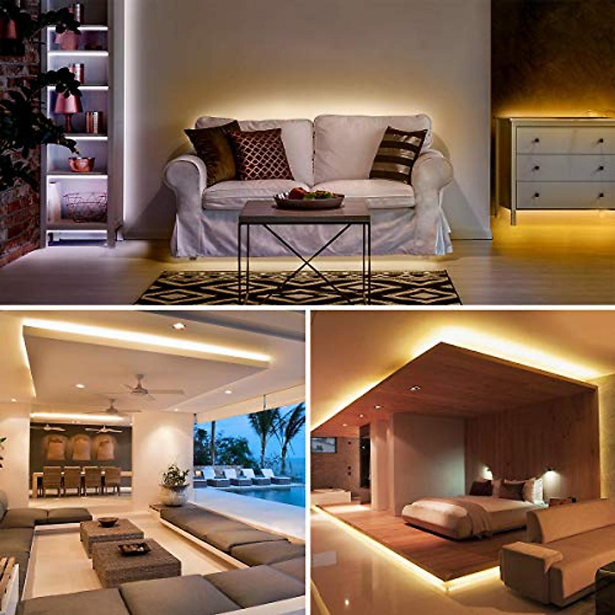 Lepro LED Strip Light, 3000K-6000K Tunable White, 16.4ft Dimmable Bright LED Tape Lights, 300 LEDs 2835, Strong 3M Adhesive, Suitable for Home, Kitchen, Under Cabinet, Bedroom