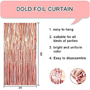 30th Birthday Decorations for Women, Dirty 30 Rose Gold Birthday Party Supplies for Women With Birthday Banner, Table Runner, Curtains, Cake Topper, Plates, Cups and More for 24 Guest -JSN PARTY