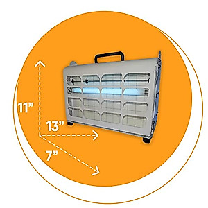 Gardner ATMX - 30, Portable Insect Control, 360 Degree, Two 15 Watt - UV Insect Lamps , Made in USA, White - Aluminum
