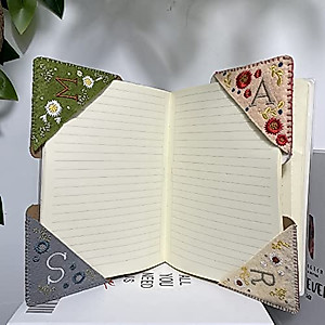 Bookmark Kit Hand Stitched Felt Corner Flower Bookmark,Book Page Markers Set,Unique Funny Bookmarks for Readers Book Lovers Gift (Summer)