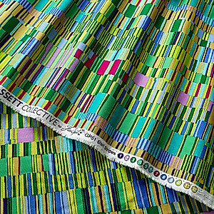 Kaffe Fasset Collective Shirt Stripes Green, Fabric by the Yard