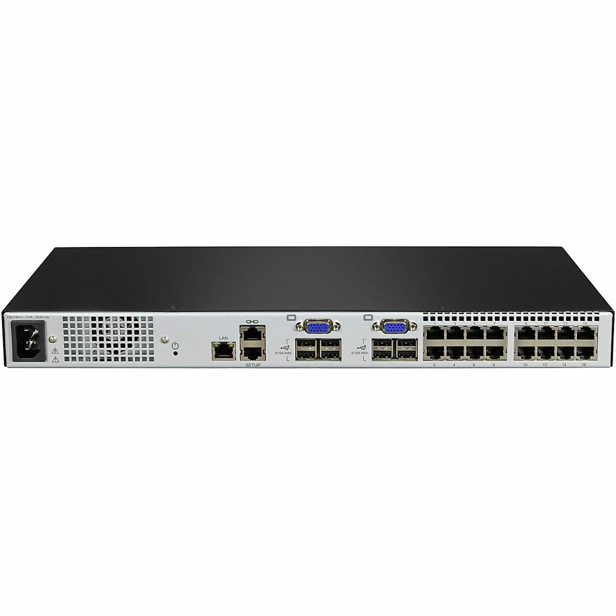 Vertiv Avocent AV3000 Rackmount KVM Over IP Switch, 16 Port KVM switches, Common Access Card (CAC), Local and Remote Access, Centralized Management, VGA, DisplayPort, DVI, HDMI, VGA Cable (AV3216-400)