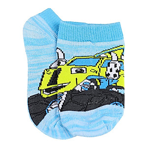 Nickelodeon Blaze and the Monster Machines Boys Toddler 5 Pack No Show Socks (Medium (Sock 6-8), White/Multi)