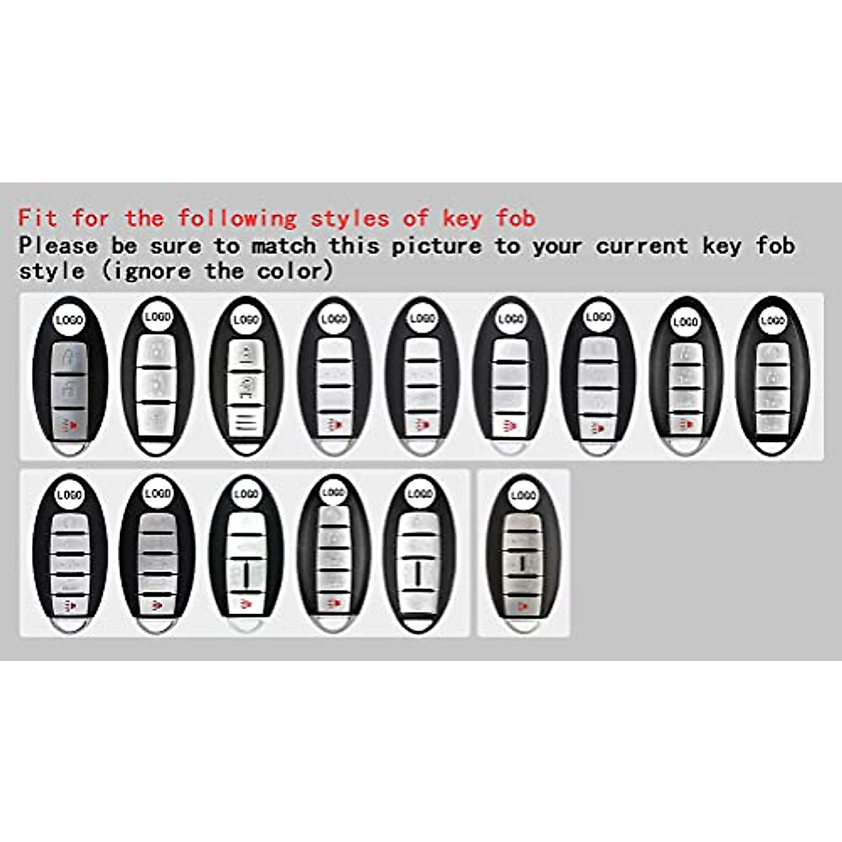 TANGSEN Smart Key Fob Case 3D Carbon Fiber ABS Plastic Emboss Cover Compatible with INFINITI EX FX G JX M Q QX for NISSAN LEAF MURANO PATHFINDER ROGUE TITAN QUEST 2 3 4 5 6 Button Keyless Entry Remote