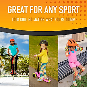 Flybar Kids Bike Helmet - Dual Certified Adjustable Dial, Skateboard Helmet, Roller Skating, Pogo, Electric Scooter, Snowboard, Youth and Toddler Helmet, Boys & Girls 3-14 (Orange,M)