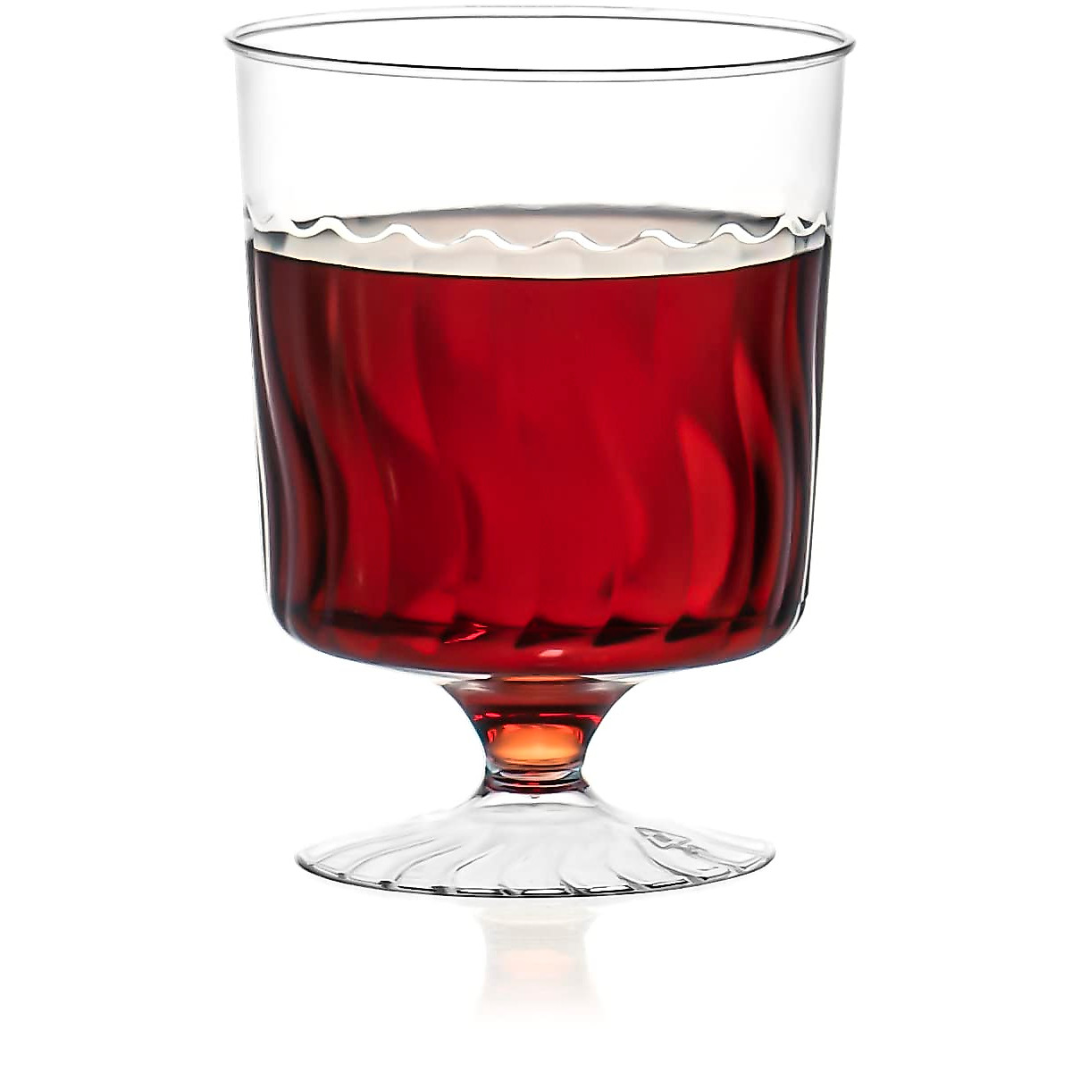 Red Co. Set of 10 Mini Unbreakable 8 Fl Oz Party Wine Glasses with Short Stem, Clear – Made in USA