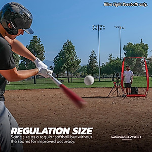 PowerNet Corbin Carroll Launch F-lite Ultra Light Dimpled Practice Balls for Pitching Machine | One Dozen