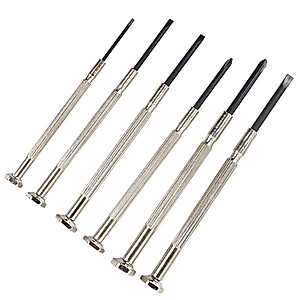 6 PCS Precision Screwdriver Sets, Eyeglass Repair Kit Screwdriver, Mini Screwdriver Set, Flat Head and Philips Head Screwdriver Sets, With 6 Different Sizes, Suitable For Watch, Electronic Repairs