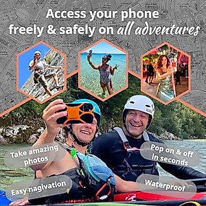 Pulpo Safety Cell Phone Leash - Anti-Drop Cell Phone Harness Compatible with Most Smartphones - Heavy Duty Retractable Tether - Anti Theft Phone Strap Lightweight Case Friendly Leash - Annoying Orange