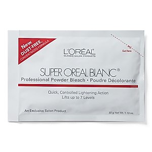 L'Oréal Technique Super Oreal Blanc Hair Lightener - Off-the-Scalp Bleaching Powder, No Drip, Creamy Formula