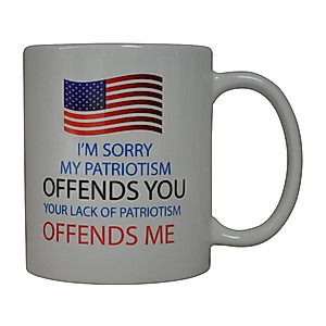 Rogue River Tactical Best Coffee Mug USA Flag American Patriot Novelty Cup Great Gift Idea For Men Dad Father Husband Military Veteran Conservative (Sorry)