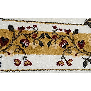 Home Dynamix Optimum Caspian Area Rug, 5'2" x7'2, Traditional Medallion Floral, Ivory/Burgundy/Yellow