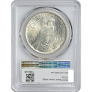 1924-P Peace Dollar MS63 PCGS