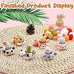 Needle Felting Beginner Kit, Needle Felting Kit, Needle Felting Starter Kit with Basic Felt Tools, Needle Felting Supplies with Foam Mat Felting Needles Wool Roving for DIY Crafts(Shiba Inu)