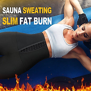 SCARBORO Sauna Sweat Pants for Women High Waist Compression Slimming Weights Thermo Legging Workout Body Shaper Sauna Suit