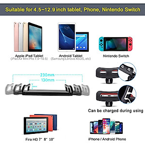 Tablet Stand Adjustable,Foldable Tablet Stand for Bed,Aluminum Universal Flexible Tablet Holder with 360 Degree Rotation Compatible with iPad/iPhoneX/iPad Pro/N-Switch,or Other 4.5~12.9 Inches Devices