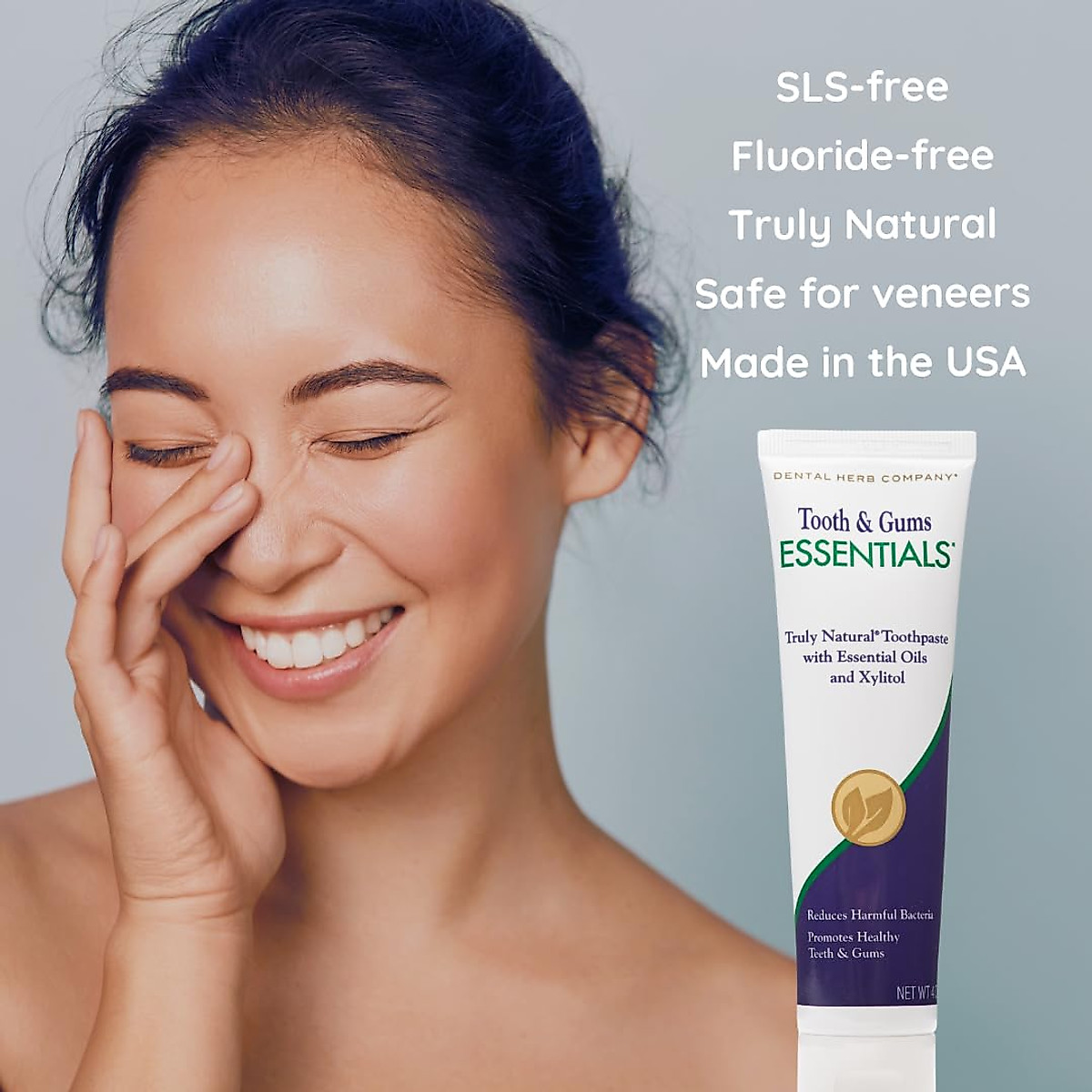 Dental Herb Company - Essentials Toothpaste - Truly Natural Fluoride-Free and SLS-Free - Superior Defense Against Bleeding and Irritated Gums, Dry Mouth, and Mouth sores. (4 oz.)