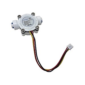 GREDIA 1/4" Quick Connect Water Flow Sensor Food-Grade Switch Hall Effect Flowmeter Fluid Meter Counter 0.3-6L/min (Pack of 2）