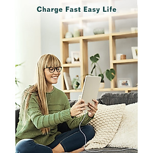 [Apple MFi Certified] 20W USB C Fast Charger for iPad Air 5th 4th 10.9, Pro 12.9/11 inch 2021/2020/2018, Mini 6 Generation, TIKALONG PD Wall Block + 6FT to Charging Cable, white