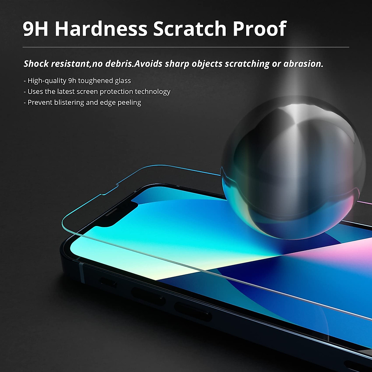 XYYZYZ Glass Screen Protector Compatible for iphone 13 Mini HD Tempered Glass Film Case Friendly [5.4 Inch 2 Pack]