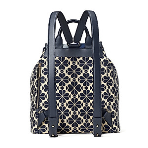 Kate Spade New York Spade Flower Jacquard Stripe Synch Medium Flap Backpack Blue Multicolor One Size