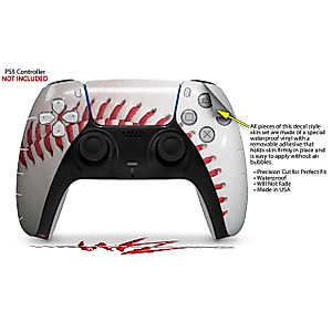 WraptorSkinz Skin Wrap Compatible with Sony PS5 DualSense Controller Baseball (Controller NOT Included)
