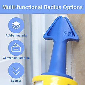 YAFIYGI Caulk Tip Tool Caulking Tips Set with Nozzle Adapter Silicone Caulk Applicator Tools Reusable Nozzles for Finishing Grout and Sealant Caulk Gun Accessories for Easy Application 6.5R 10R 13R