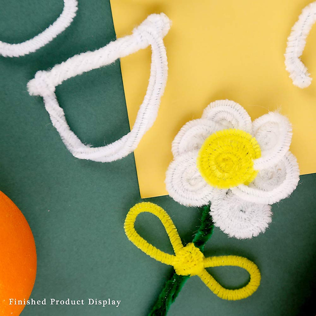 150 Pieces White Pipe Cleaners, Pipe Cleaners Chenille Stem, Craft Pipe Cleaners, Art Pipe Cleaners, Pipe Cleaners Bulk for Creative Home Arts and Crafts Project Decoration Supplies