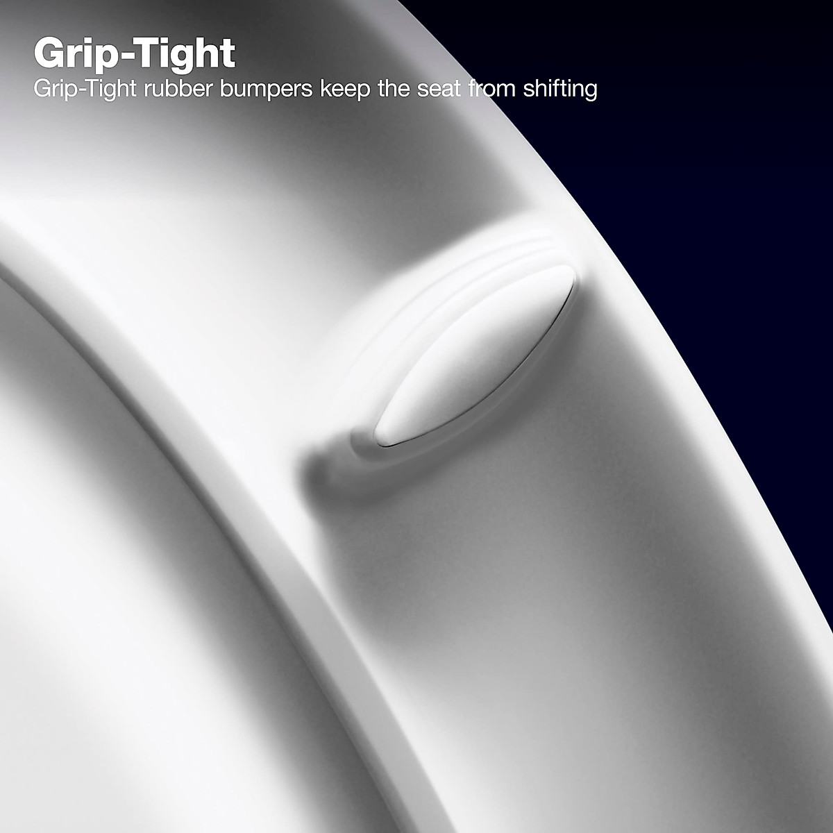 KOHLER K-26802-0 Impro ReadyLatch Quiet Close Round-Front Toilet Seat, Round Toilet Seat, Soft Close Toilet Seat, White