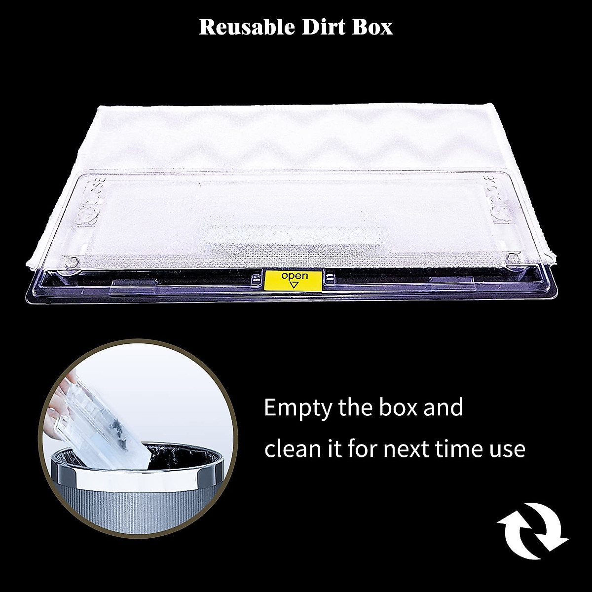 klaqian Reusable Mop Pad Refills for Shark VACMOP VM252 VM250 VM205 VM200 VM190 VC205 QM250, Vacuum Mop Pad Refills(8 Packs)