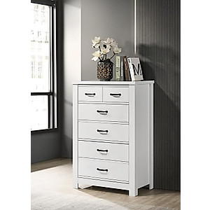 LILOLA LIVING Cassini White 5-Drawer Chest