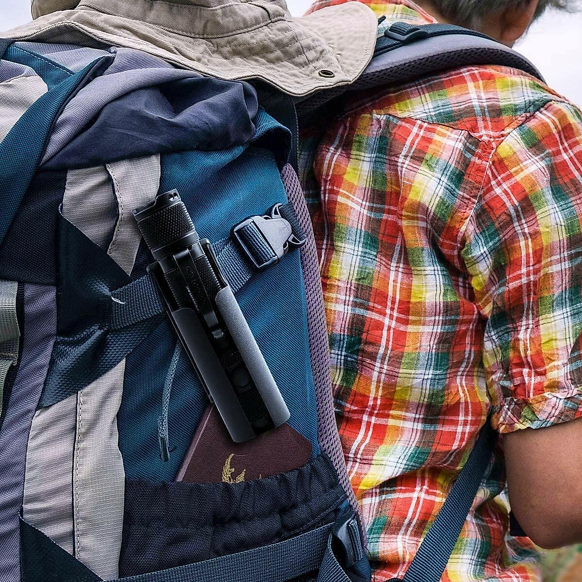 Polyamide Clip-On Kydex Flashlight Holster for Fenix PD35, Olight Baton Pro Warrior Mini, PowerTac M5 E9R, Nitecore P12, ThruNite TN12