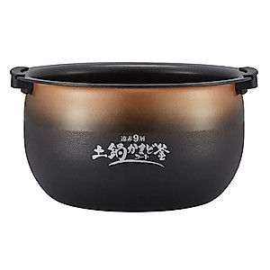 Newly released overseas rice cooker 220V-230V specification Tiger JPC-W10W KMZ 5.5 cup Pressure IH Earthen pot furnace coating Made in Japan, Black