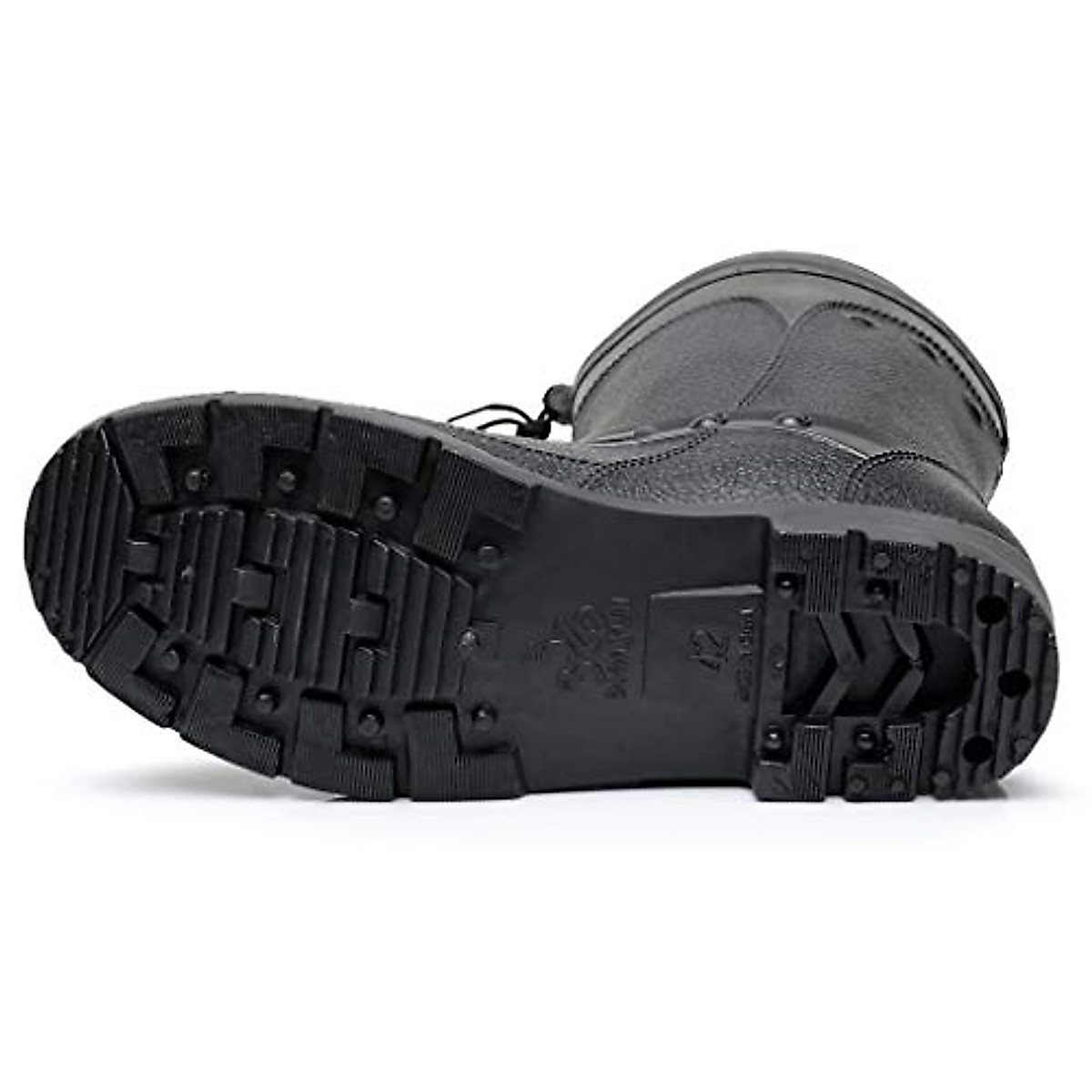 justHIGH Women's Mid Calf Rain Boots Collar Boots Ultra Lightweight Garden Shoes Slip On Non-Slip Rubber Waterproof Boots