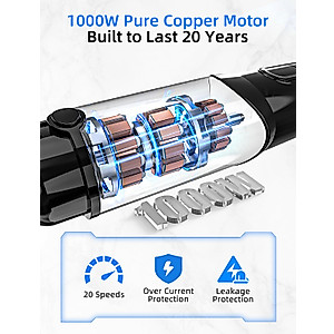 Immersion Blender, Heavy Duty Copper Motor, Stainless Steel Smart Stick with Egg Beaters, Potato Masher, Chopper/Food Processor