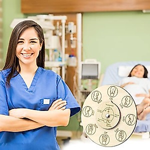 Midwife fetal position tool, carved wooden fetal position wheel for student midwife doctor doula (Round)