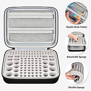 Battery Organizer Storage Case, 118+ Batteries Carrying Holder Container Box Double Mesh Pockets for AA AAA 9V C D with BT-168 Battery Tester (Batteries are Not Included)