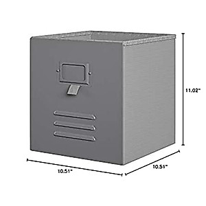 Little Seeds Nova Metal Locker 3 Pack-Graphite Grey Storage Bins