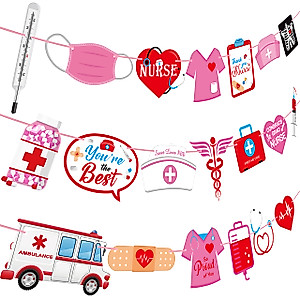 Nurse Theme Banner Nurse Graduation Party Bunting Decorations Congrats to Nurse Garland for Hospital Rn Theme Party Medical School Graduation Party Nurse Day Party Birthday Party Decorations