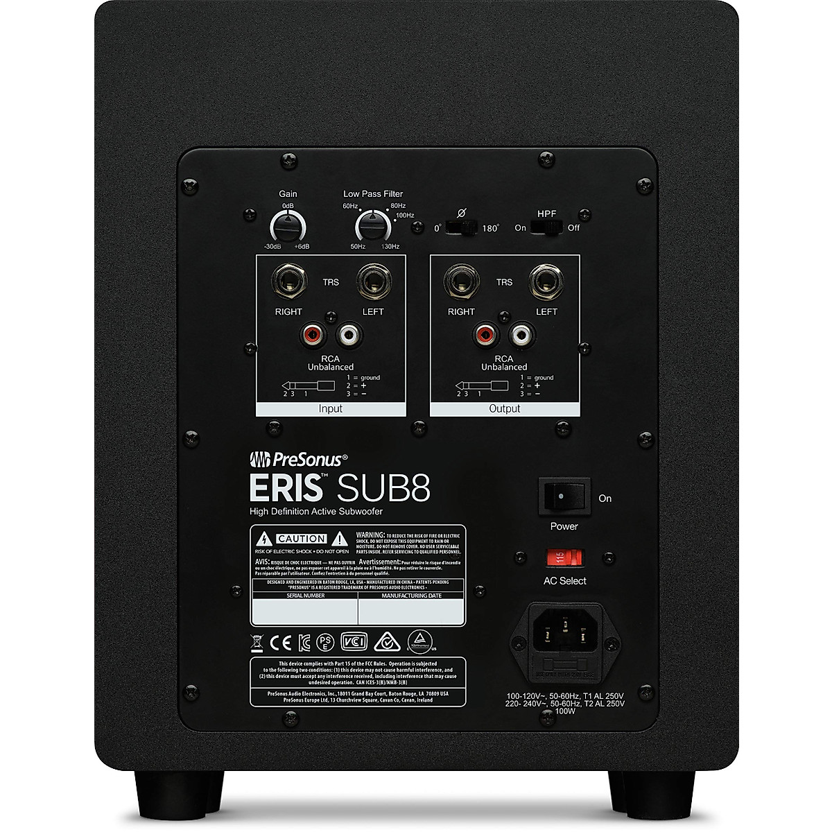 PreSonus Eris Sub 8 Compact Studio Subwoofer