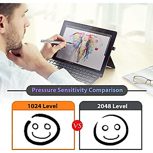 Digital Pen for Lenovo Touchscreen Laptop, Active Capacity Stylus Pen for Lenovo ThinkPad x1 Yoga Miix IdeaPad Flex 5/6 with 2048 Levels of Pressure