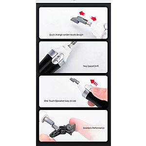 ANSAI Electric Reciprocating Sander, With 8pcs 3D Print ABS Head For Hobbies,Art,Miniature,figure polishing,sanding